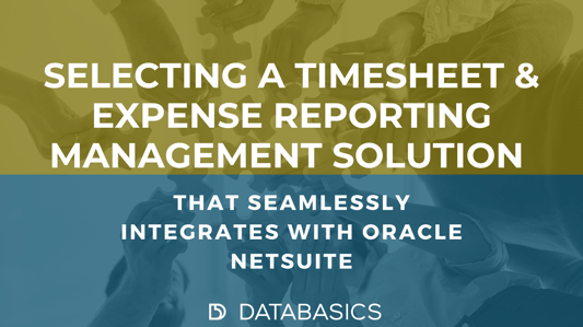 Efficient Timesheet & Expense Solution for Oracle NetSuite | DATABASICS